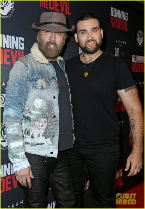 Photo Nicolas Cage Gets Support Son Weston At Running With The Devil Premiere 04 Photo