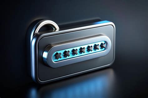 Unique Realistic Locked Password Field 3d Design Isolated On Background Premium Ai Generated Image