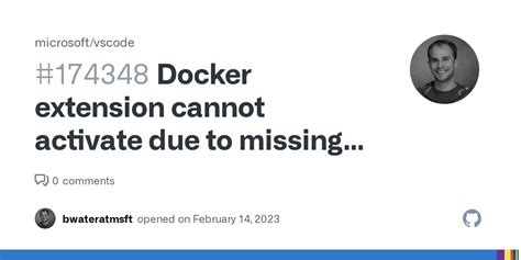 docker extension cannot activate due to missing extension dependency