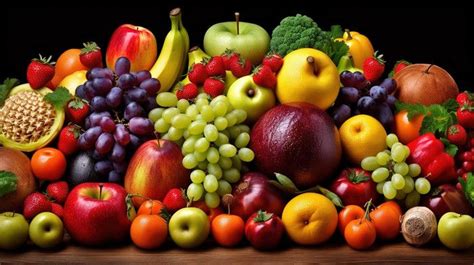 تشكيلة واسعة من الفواكه والخضروات المتنوعة