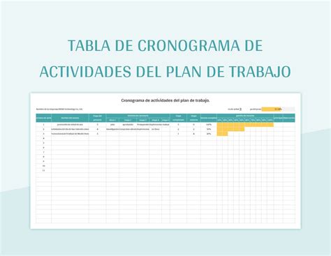 Plantillas Hoja De Cronograma Para Excel Gratis Y Hojas De Cálculo De