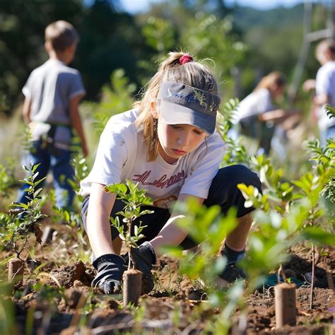 Premium Photo Youth Planting Trees Future Stewards Of The Planet Hope Grows