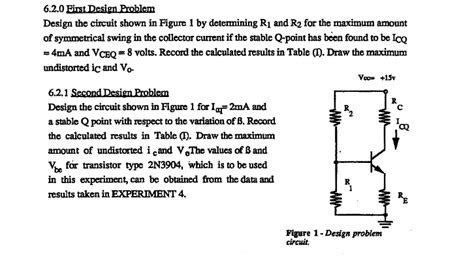 Solved 6 2 0 First Design Problem Design The Circuit Shown Chegg Com