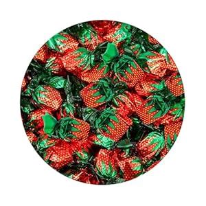 Hard Strawberry Candy Individually Wrapped Strawberry