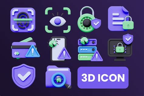 Cyber Security 3d Icon Objects Ft Security And Protection Envato