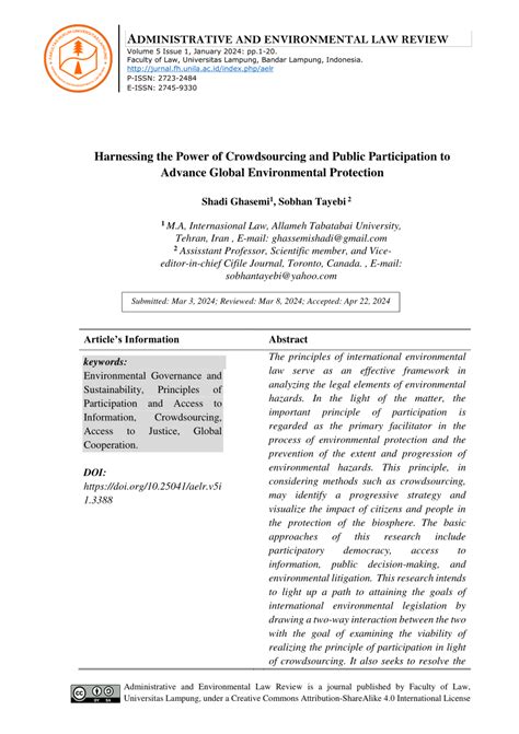 Pdf Harnessing The Power Of Crowdsourcing And Public Participation To Advance Global
