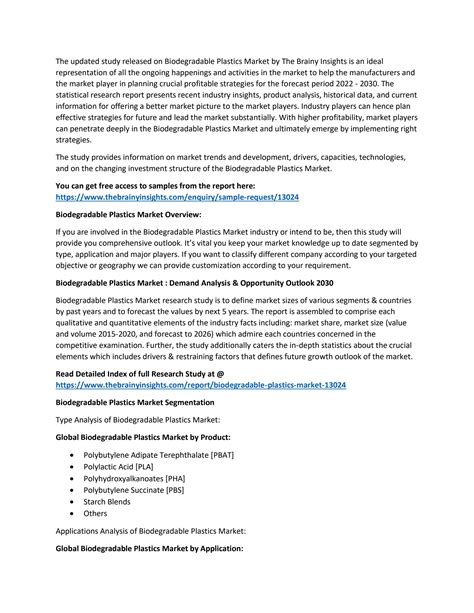 Biodegradable Plastics Market Size Share Opportunities And Growth By
