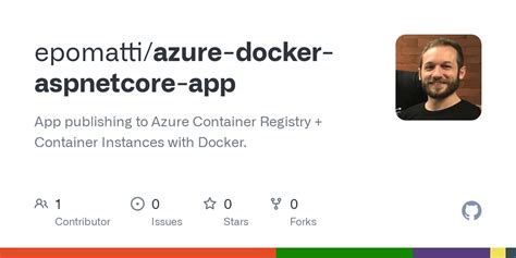 GitHub Epomatti Azure Docker Aspnetcore App App Publishing To Azure Container Registry