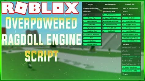 ROBLOX OP RAGDOLL ENGINE SCRIPT YouTube