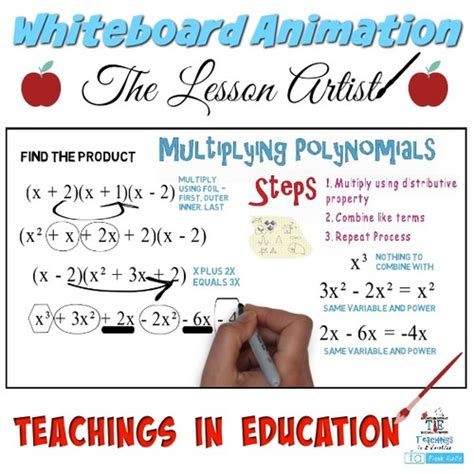 Multiplying Polynomials Whiteboard Animation By Teachings In Education