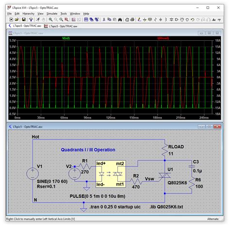 pulse forcing multiple quadrant triac operation through gate ringing