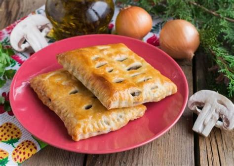 Слойки с грибами и луком Идеи для блюд Слоеное тесто рецепты Слоеное тесто