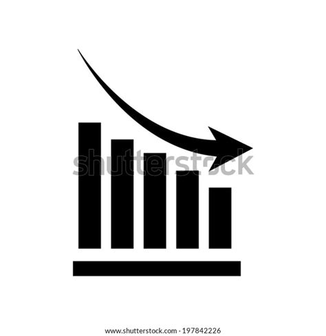 Vector Declining Graph Icon Stock Vector Royalty Free 197842226 Shutterstock