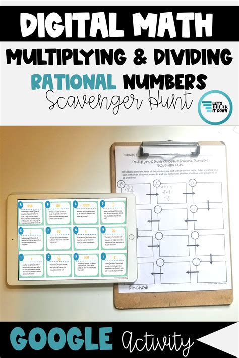 Multiplying And Dividing Rational Numbers Print And Digital Scavenger