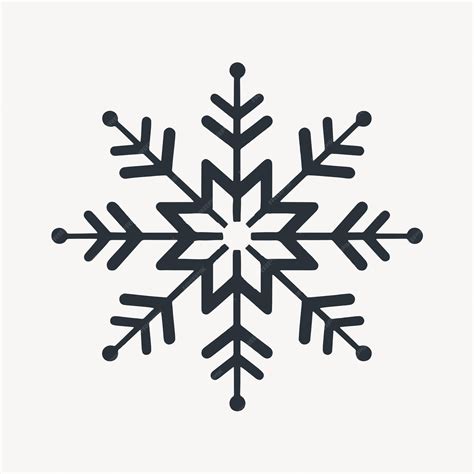 Premium Vector Minimalist Black Snowflake Design