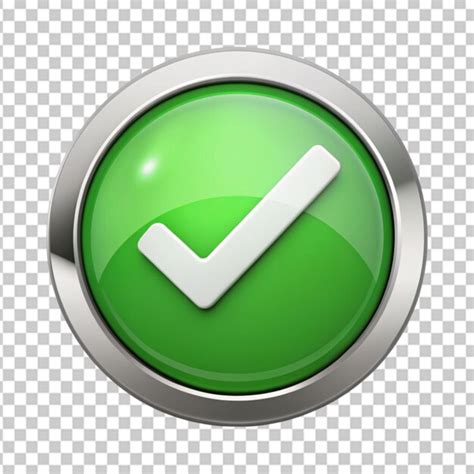 Premium PSD Green Check Mark Button On White Background