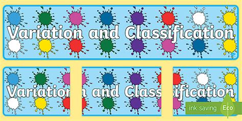 Variation And Classification Display Banner Twinkl