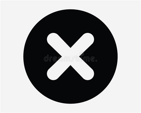 Cancel Circle Round Circular Button Close Stop Banned Ban Prohibited Not Allowed Error Issue