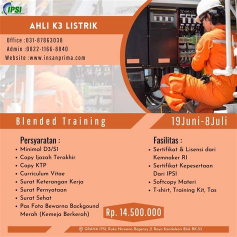 Teknisi K3 Listrik Terlaris Wa 62 822 1166 8840 Pusat Pelatihan K3