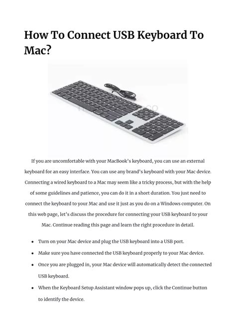 PPT How To Connect USB Keyboard To Mac PowerPoint Presentation Free Download ID 12094578