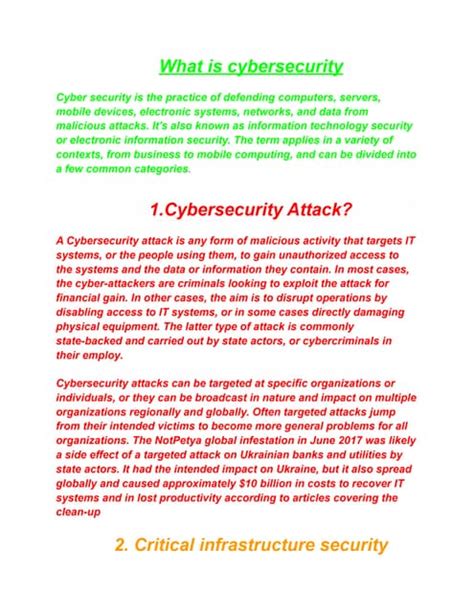 Cyber Security Guidelines Pdf Information And Network Security Computing