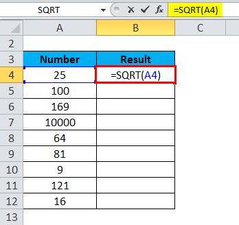 Square Root In Excel Formula Examples Uses Of Square Root Function