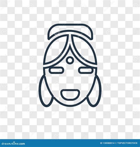 Hindu Concept Vector Linear Icon Isolated On Transparent Background