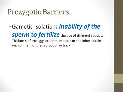 Gametic Isolation Prezygotic Barrier At Stanley Urbina Blog