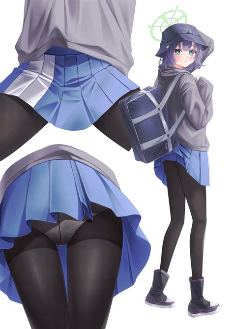 Riri Yo Blue Archive Sorai Saki Ass Halo Pantsu Pantyhose Seifuku Skirt