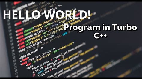 Hello World Program In Turbo C 1 Coding Trending Cpp C Youtube
