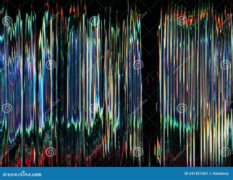 Static Noise Glitch Art Colorful Distortion Dark Stock Illustration Illustration Of Glitch