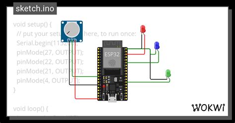 Potentionmeter And Led Copy Wokwi Esp32 Stm32 Arduino Simulator