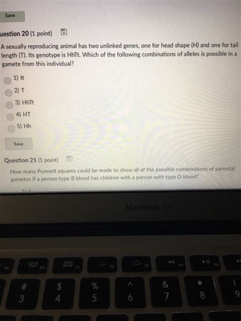 Solved Save Uestion 20 1 Point A Sexually Reproducing Chegg Com