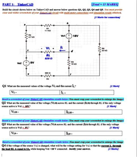 Pleaassseee Solve Question 1234 Circuit Using Tinkercad And Use