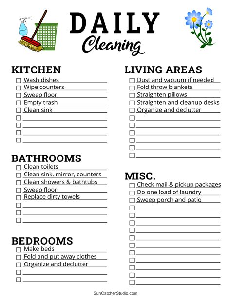 Cleaning Charts Templates