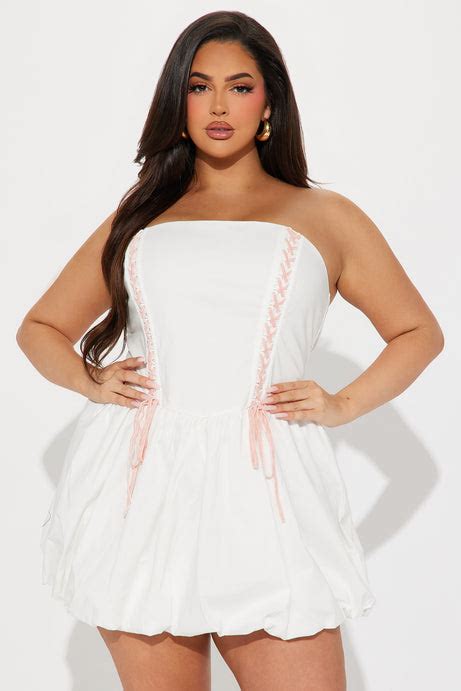 Coquette Dreams Bubble Mini Dress White Fashion Nova
