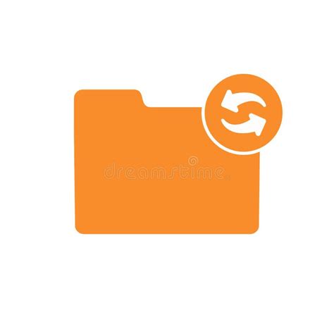 Folder Refresh Reload Renew Sync Synchronize Update Icon Stock Vector
