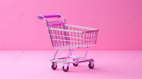 분홍색 배경을 배경으로 비행 중인 쇼핑 카트의 3d 그림 홍색 배경 쇼핑 카트 배경 식료품 바구니 배경 이미지 Hd 홍색 쇼핑 카트 식료품 바구니 배경 사진 무료