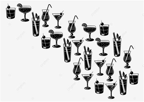 유리에 칵테일 배경 브랜디 모히또 빙 Png 일러스트 및 벡터 에 대한 무료 다운로드 Pngtree