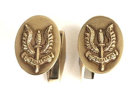 Special Air Service Sas Gold Cuff Links This Pair Are Embossed With