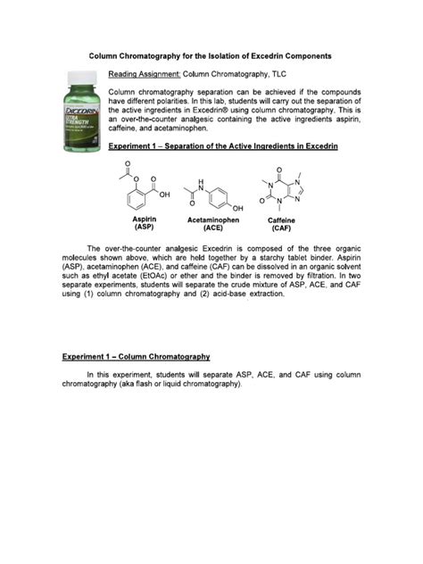 Column Chromatography Example Pdf
