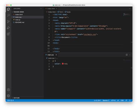 Layout VS Code Simple Dev