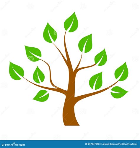 Green Tree Vector Icon Stock Vector Illustration Of Foliaceous 257247958