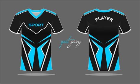 스포츠 저지와 티셔츠 템플릿 스포츠 저지 디자인 축구 레이싱 게임을 위한 스포츠 디자인 프리미엄 벡터