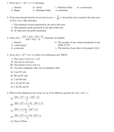 Solved 1 Given H X 3x2 3 6 Determine Vii Chegg Com