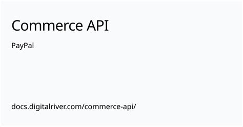 Paypal Commerce Api