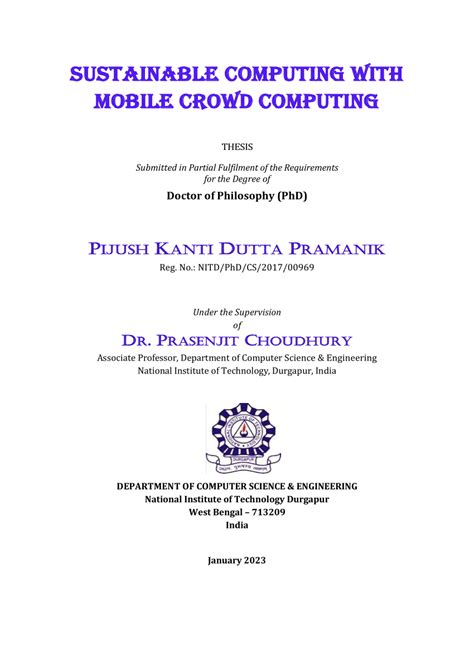 Pdf Sustainable Computing With Mobile Crowd Computing
