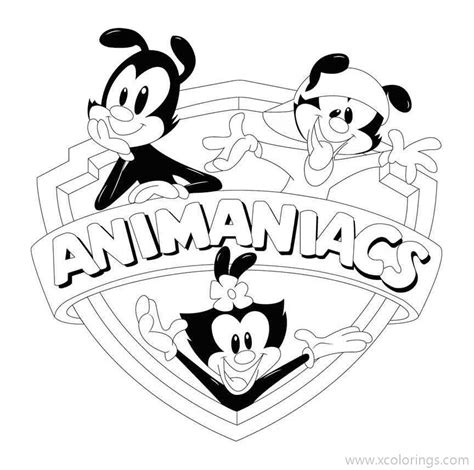 Animaniacs Coloring Pages Main Character Dot Yakko And Wakko