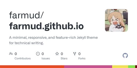 GitHub Farmud Farmud Github Io A Minimal Responsive And Feature Rich Jekyll Theme For