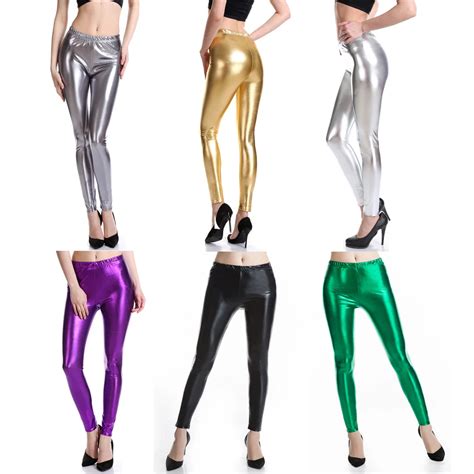Fashion Legging Women Hot Sexy Black Wet Look Faux Leather Leggings